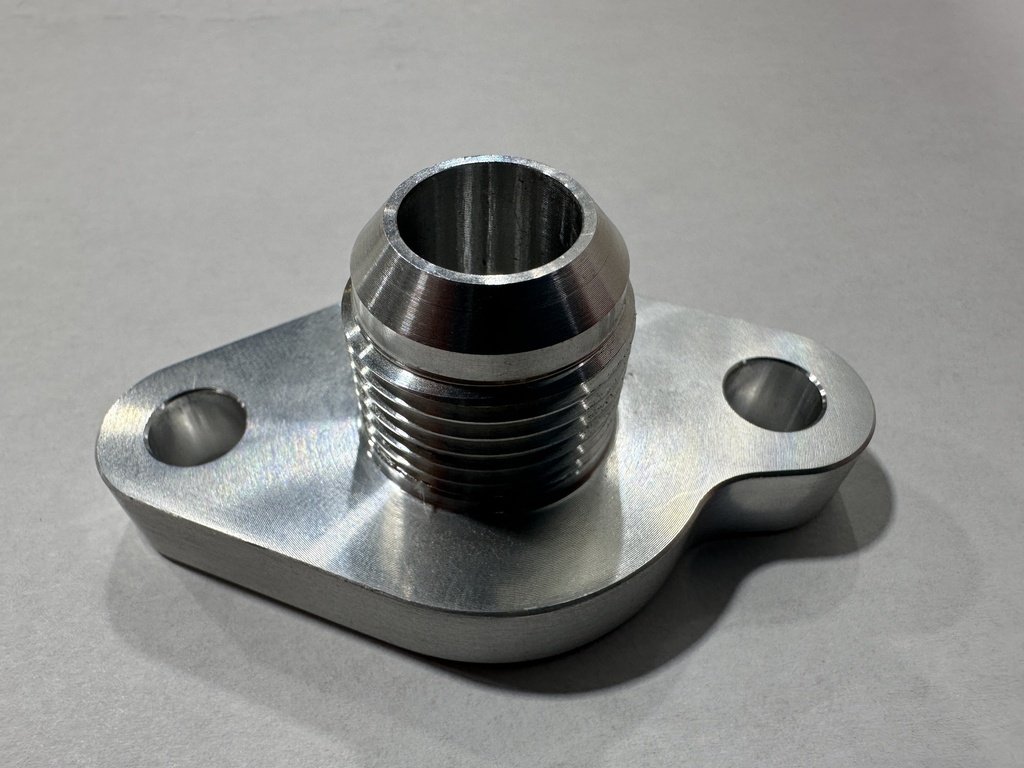 Billet Aluminum 2JZ -10AN turbo drain pan fitting with o-ring seal ...