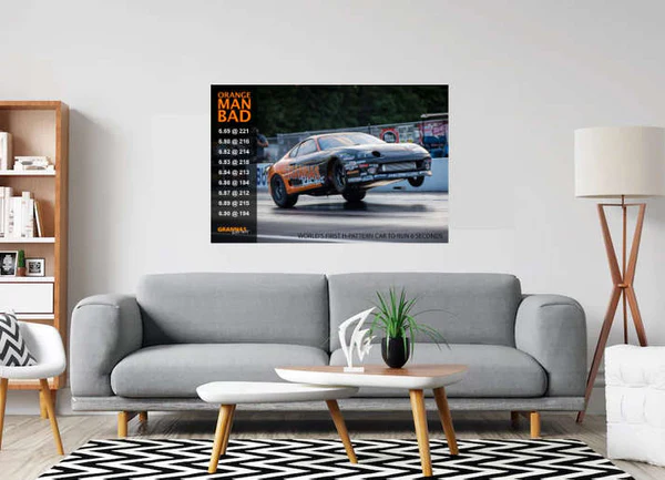 Grannas Racing Supra Poster - ORANGE MAN BAD | Grannas Racing